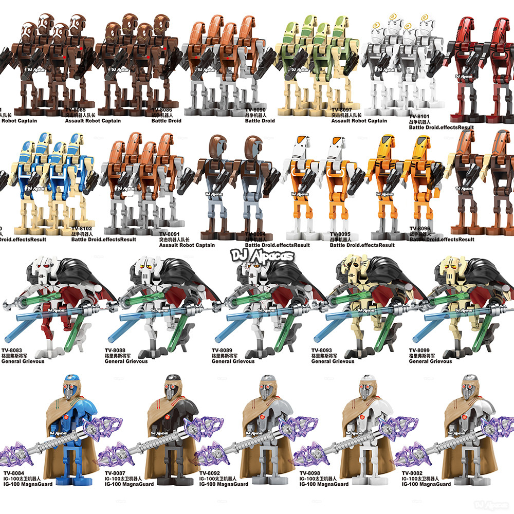 General Grievous Building Battle Droid Blocks Figuras Brinquedo iG . 100 MagnaGuard Minifiguras ...