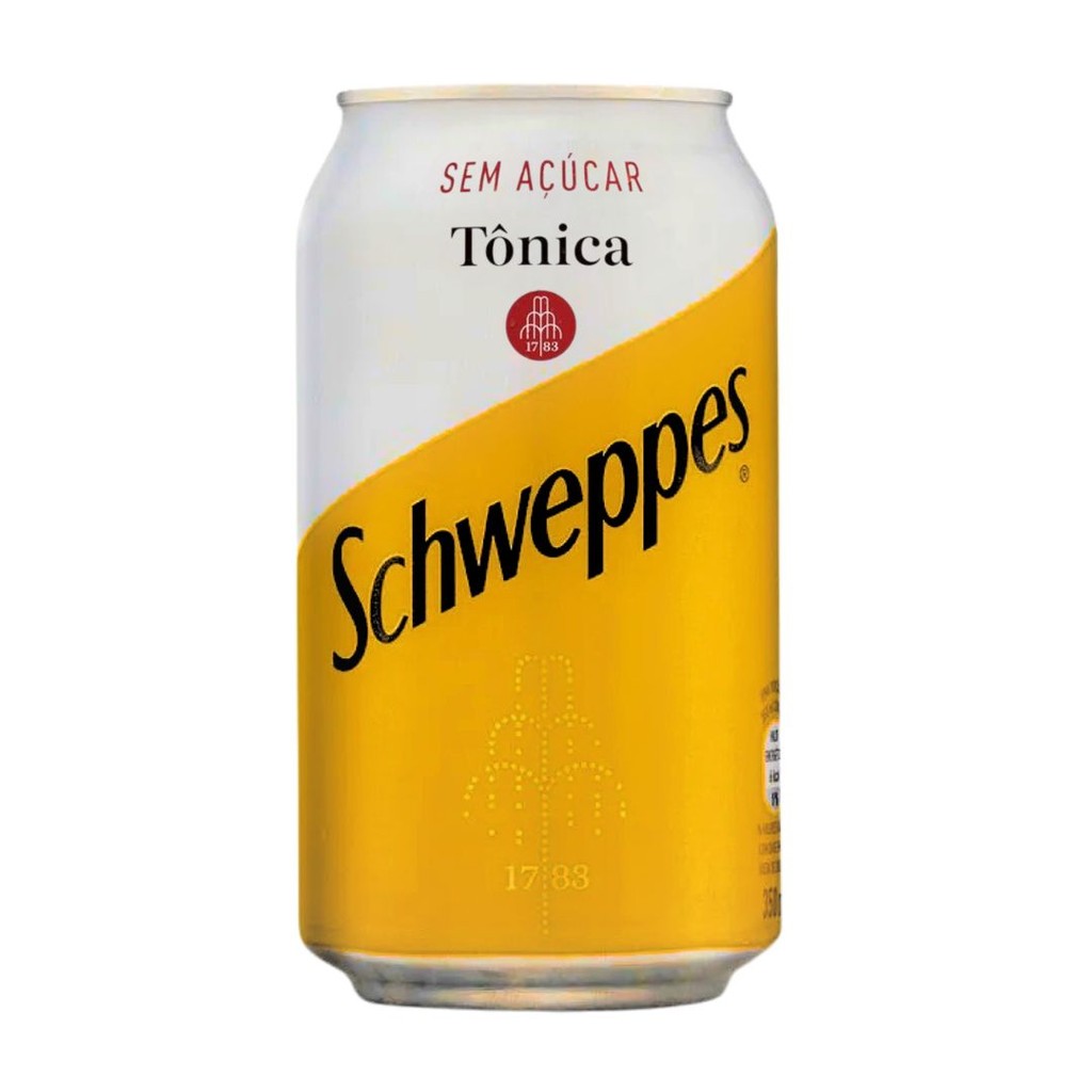 Agua Tônica Schweppes Original Sem Açúcar Lata 350ml Quinino Zero ...