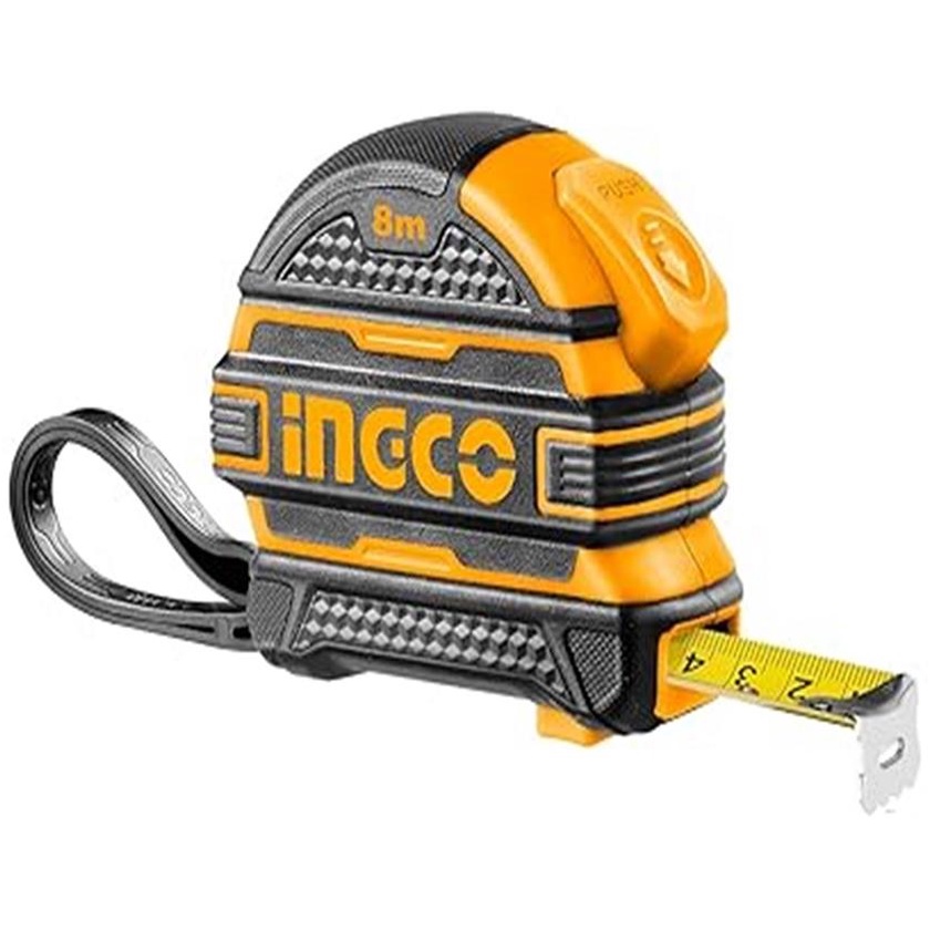 Trena 8 metros Emborrachada Com Botao Duplo 8m x 25mm Ingco | Shopee Brasil