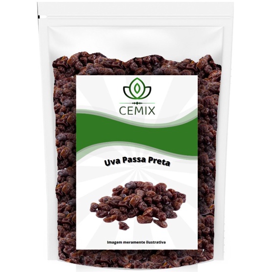Uva Passa Preta Premium Turca Cemix 1kg | Shopee Brasil