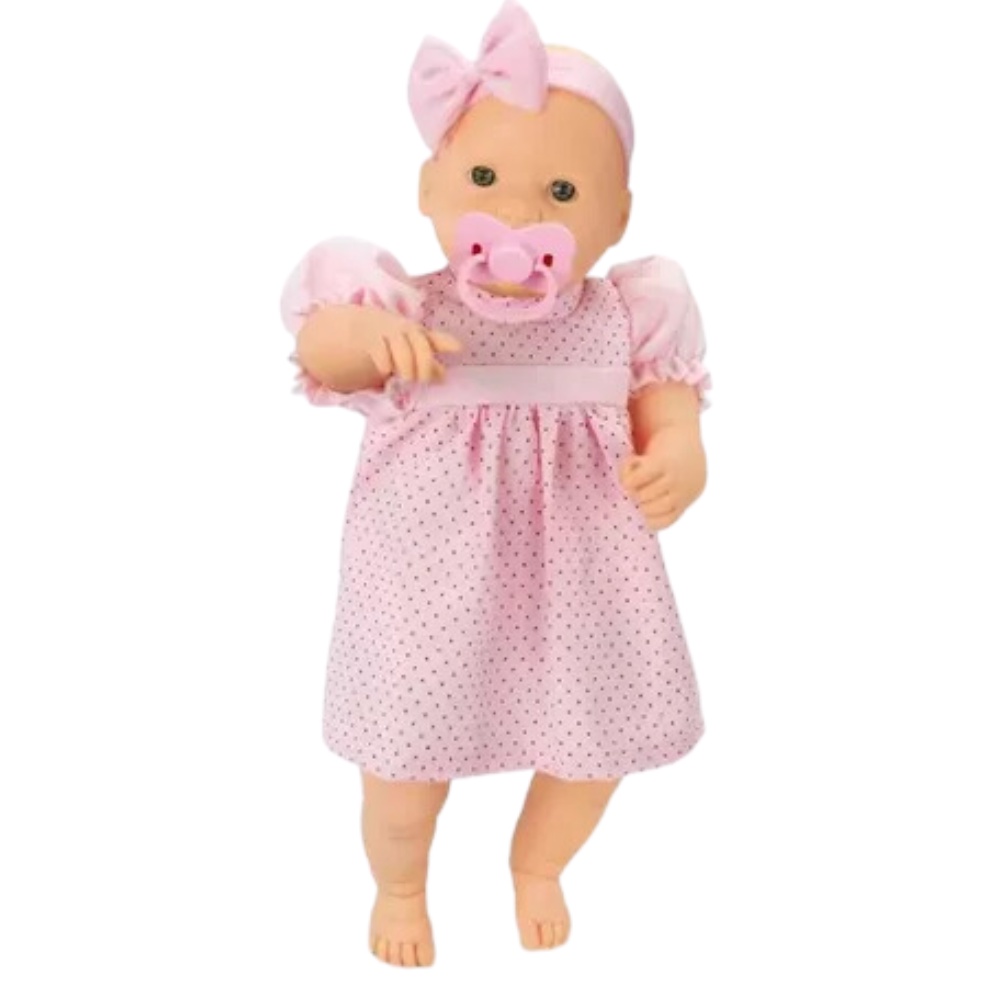 Boneca Infantil Baby Branca Com chupeta e lacinho 5193- Roma | Shopee ...