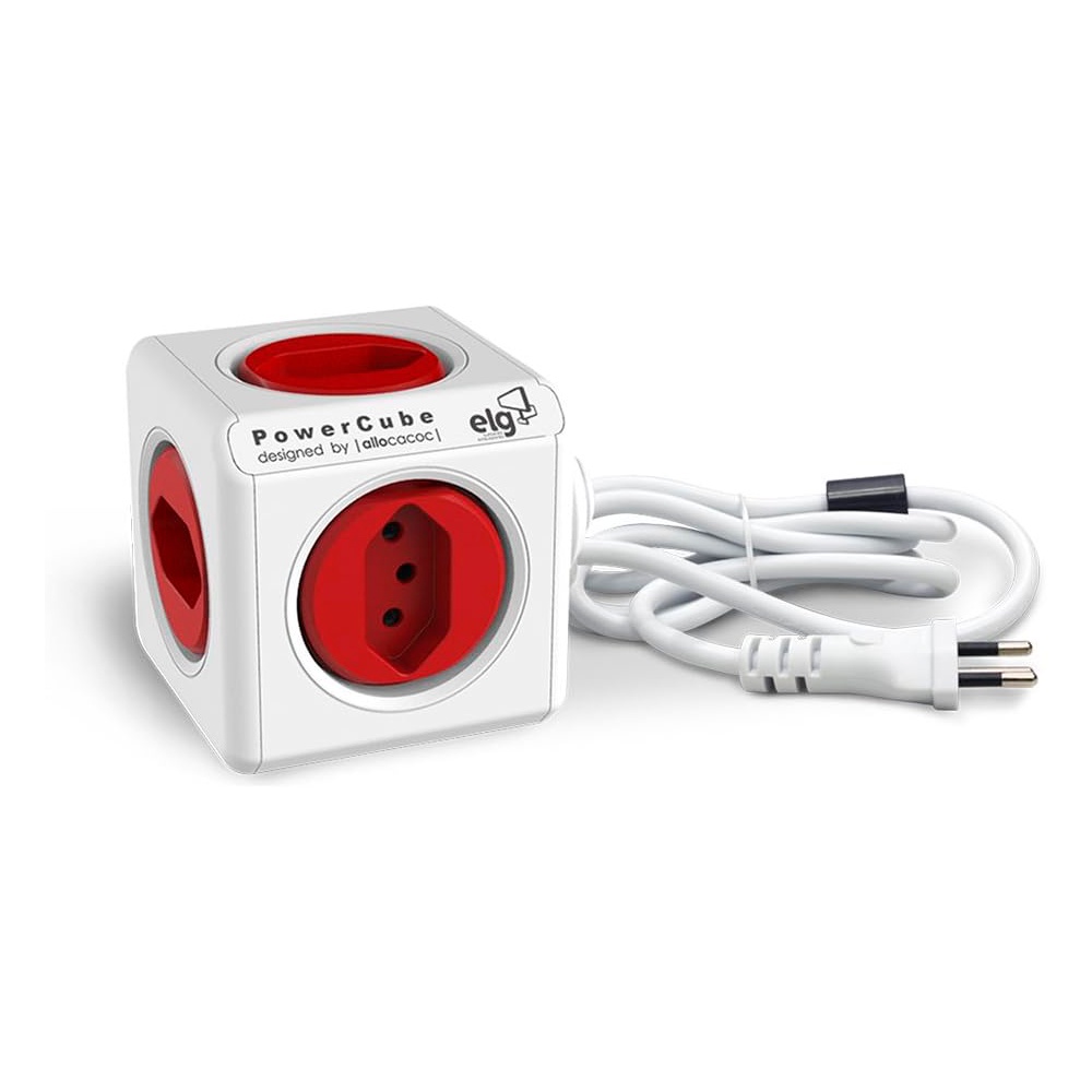 Filtro de Linha 5 Tomadas Cubo PowerCube Extended Vermelho PWC-X5/3M ...