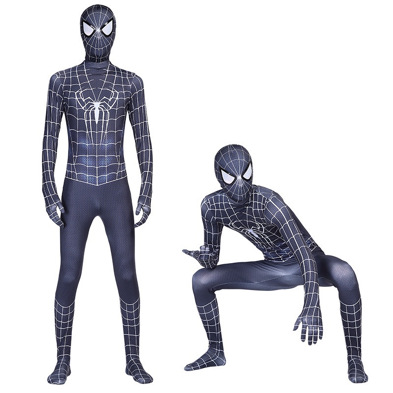 Black Version Filme Spider-Man Cosplay Traje Profissional spiderman ...