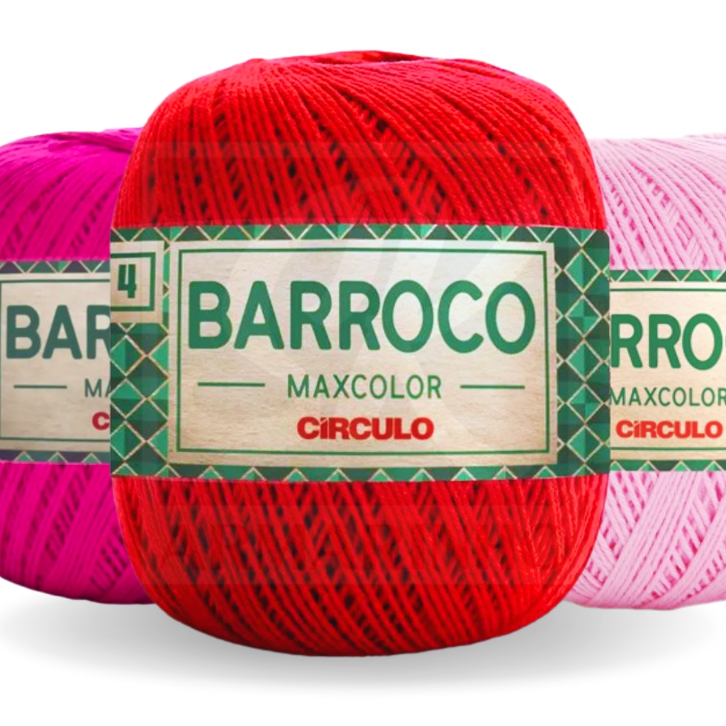 Barbante Linha Barroco Maxcolor FIO 4 Circulo - 338m/200g | Shopee Brasil