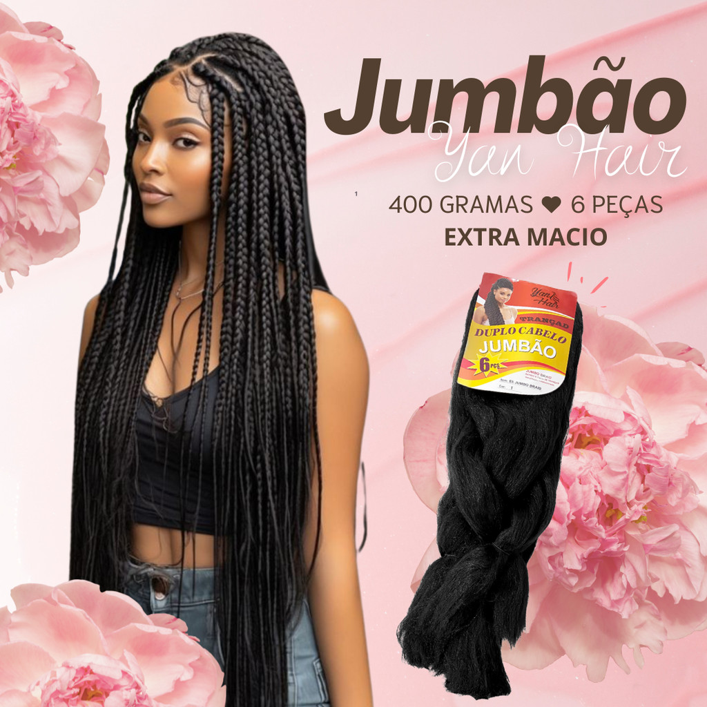 CABELO JUMBÃO EXTRA MACIO 400 GRAMAS YAN HAIR | Shopee Brasil