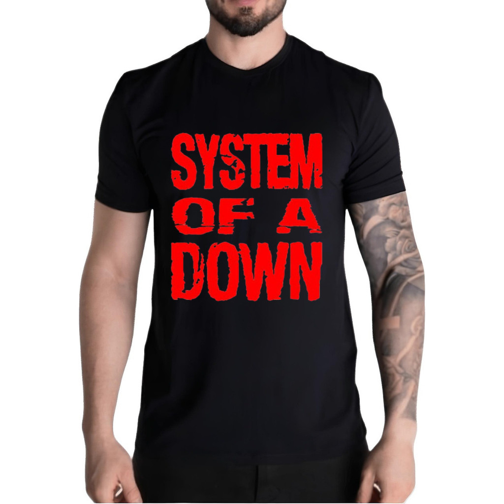 Camiseta Logo Banda Sistem Of Dow | Shopee Brasil