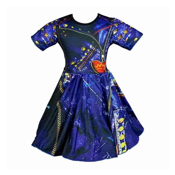 Fantasia Descendentes Infantil Vestido Evie | Shopee Brasil