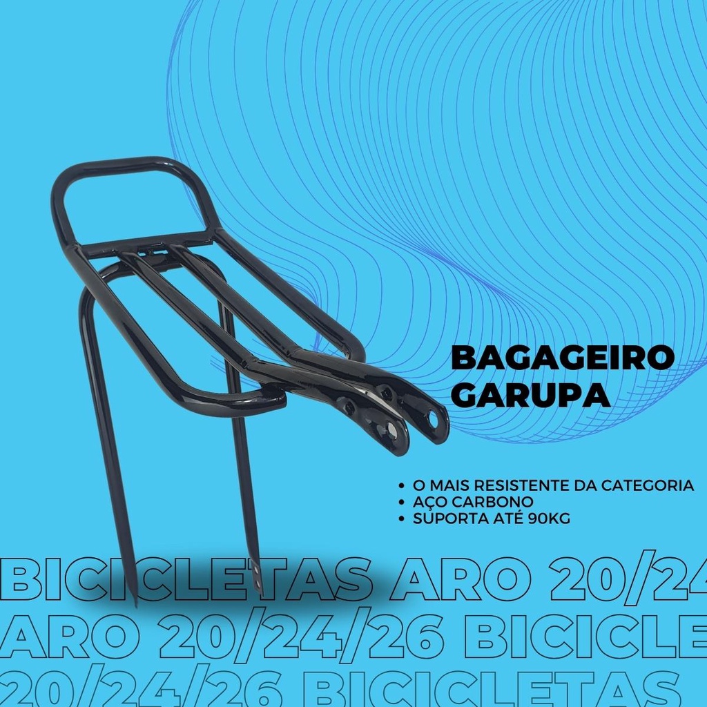 Bagageiro Tubão Garupa Articulado Garupeira Rabetão Forte | Shopee Brasil