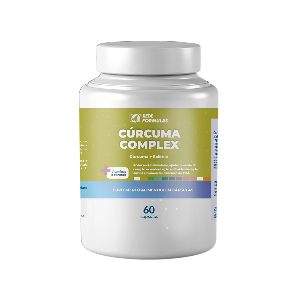 Rede Fórmulas Cúrcuma Complex Suplemento Alimentar 60 Cps | Shopee Brasil