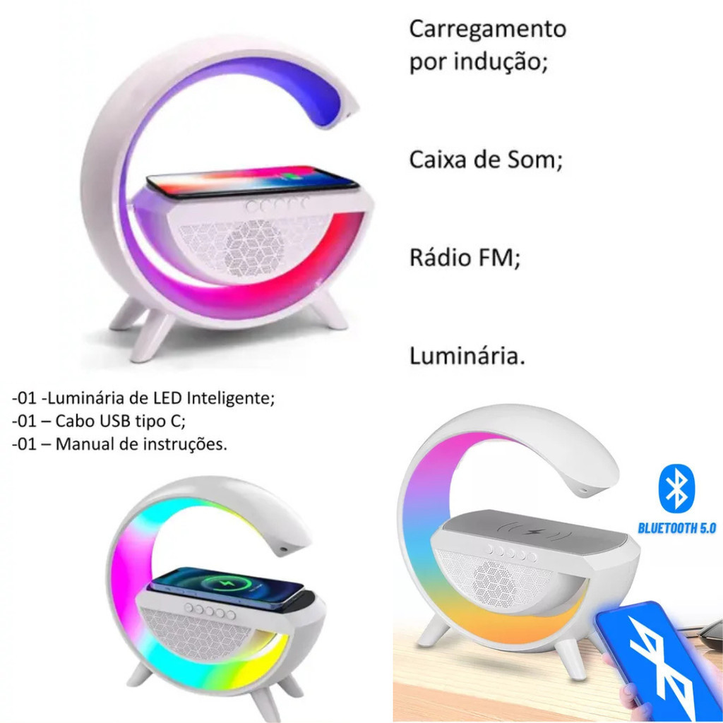 G Speaker Smart Station Luminária 3 em 1 HM-2301 | Shopee Brasil