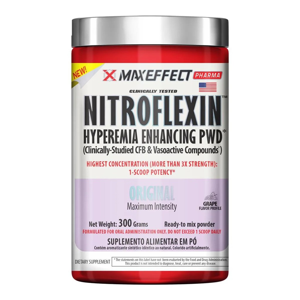 Nitroflexin Sabor Grape Pré Treino 300g MaxEffect Pharma | Shopee Brasil