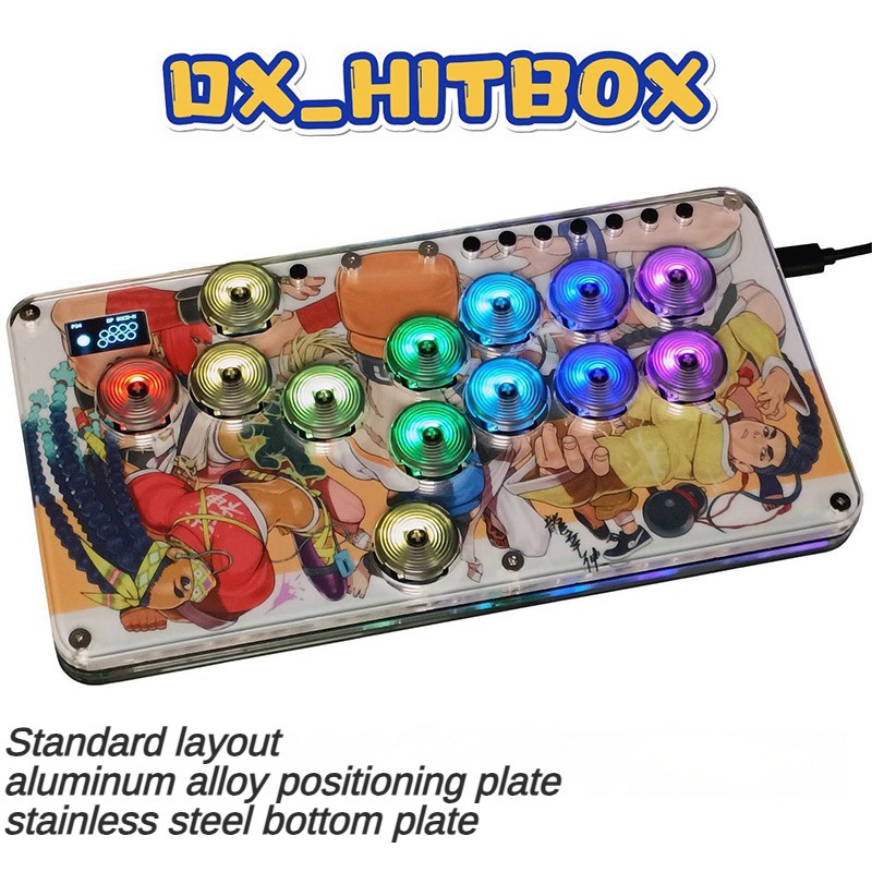MINI Hitbox RGB Piso Em Liga De Alumínio Leve Placa De Posicionamento ...
