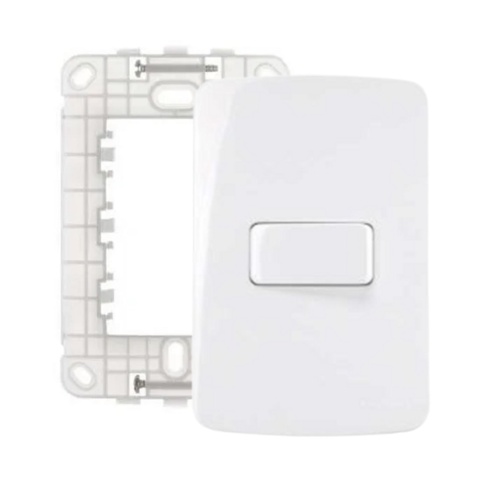 Conjunto 1 tecla Interruptor Simples 2p+t 10a 250v 4x2 Linha B3 ...
