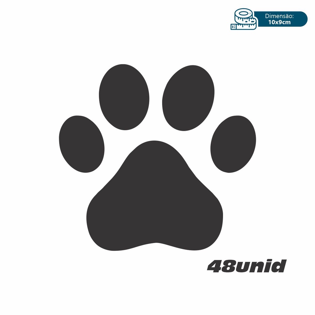 Adesivo Patinhas 48 Und Cachorro Pet Shop Vitrine Patas | Shopee Brasil
