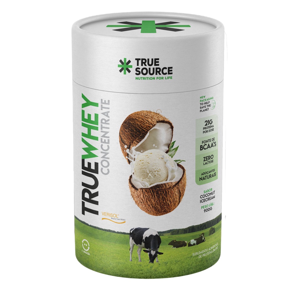 True Whey Protein Concentrate Zero Lactose True Source 900g | Shopee Brasil
