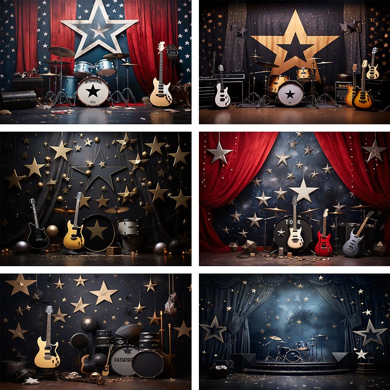 Rock Star Backdrop For Photography Crianças Meninas Meninos Aniversário ...