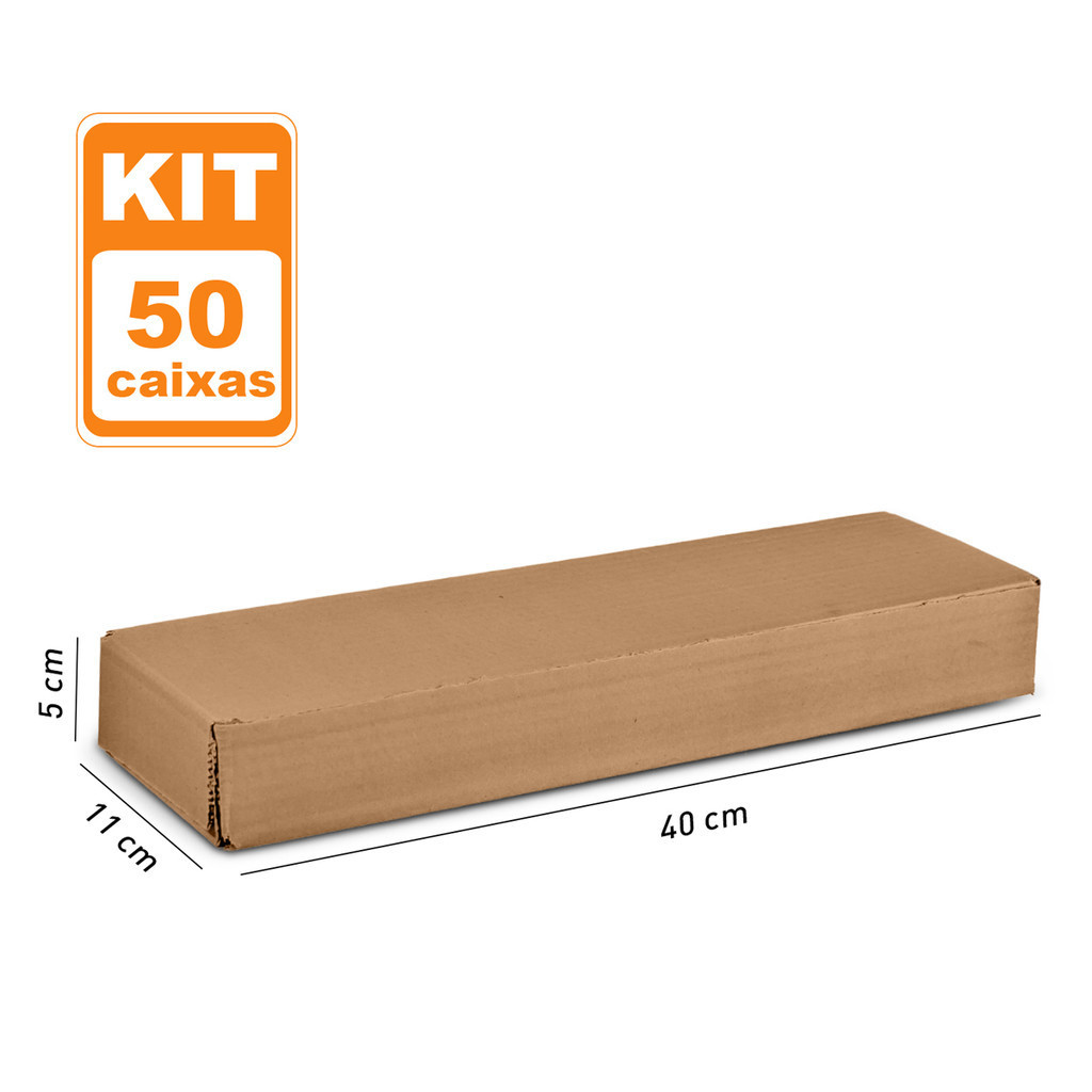 50 Caixas Papelão embalagem de facas ecommerce 11x5x40 cm | Shopee Brasil