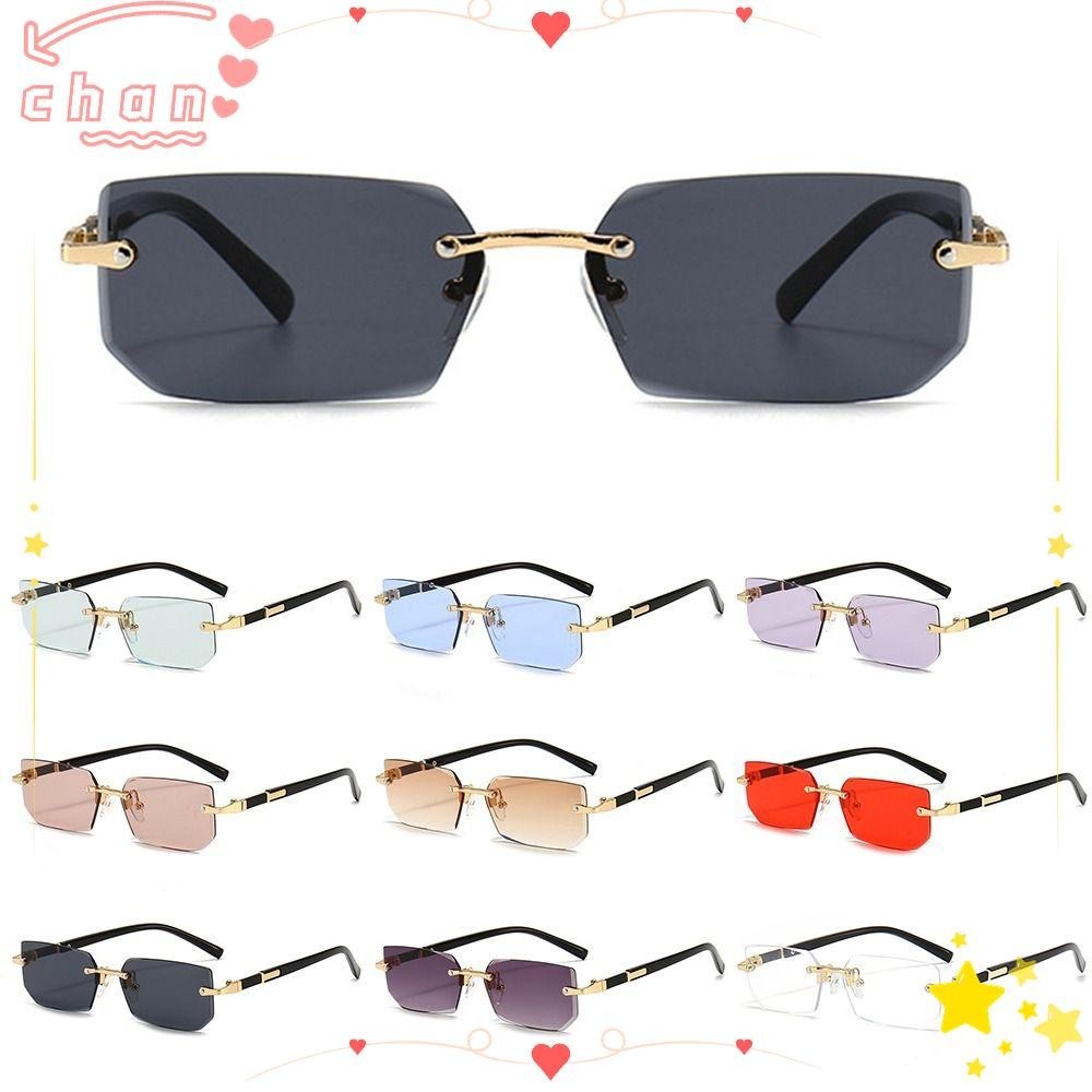 CHANBR Óculos De Sol Sem Borda , Moldura Y2K UV400 Retro Para Mulheres E Homens | Shopee Brasil