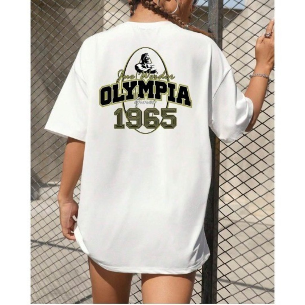 Camiseta Oversized Streetwear Olympia Academia TRENDY FIALOVA | Shopee Brasil