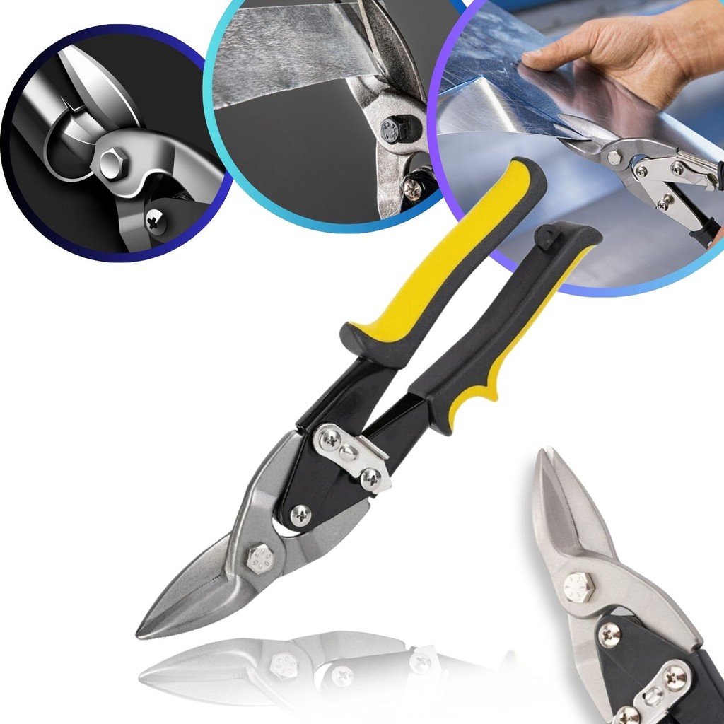 Alicate Tesoura Manual Tipo Aviação Curva Direita 10Pol Chapa Funileiro ...