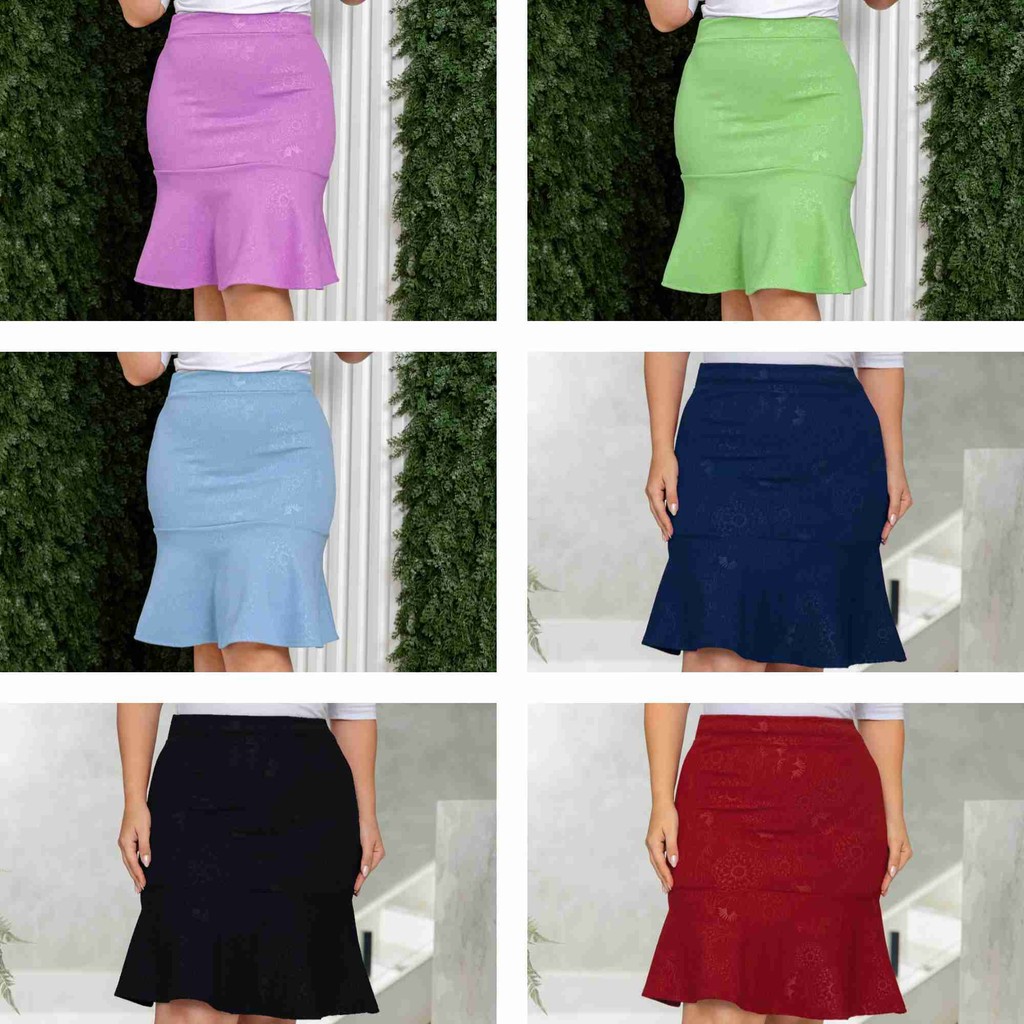 Xg Ao G5 Saia Sereia Bianca Jacard Ii Moda Evangélica Ii Shopee Brasil