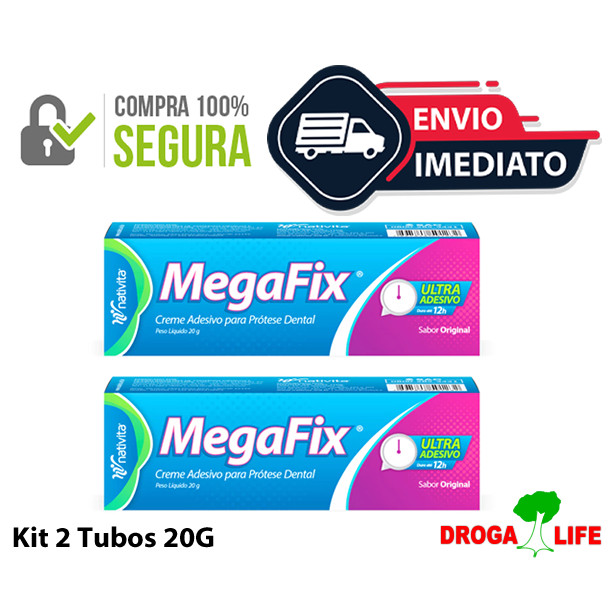 Kit 2 x Fixador De Dentadura Megafix 20g | Shopee Brasil