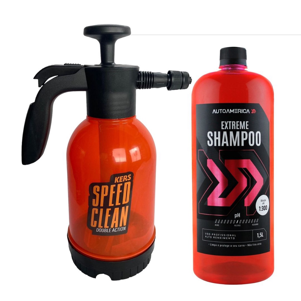 Kit Speed Clean Snow Foam + Shampoo Extreme 1,5l Autoamerica | Shopee ...