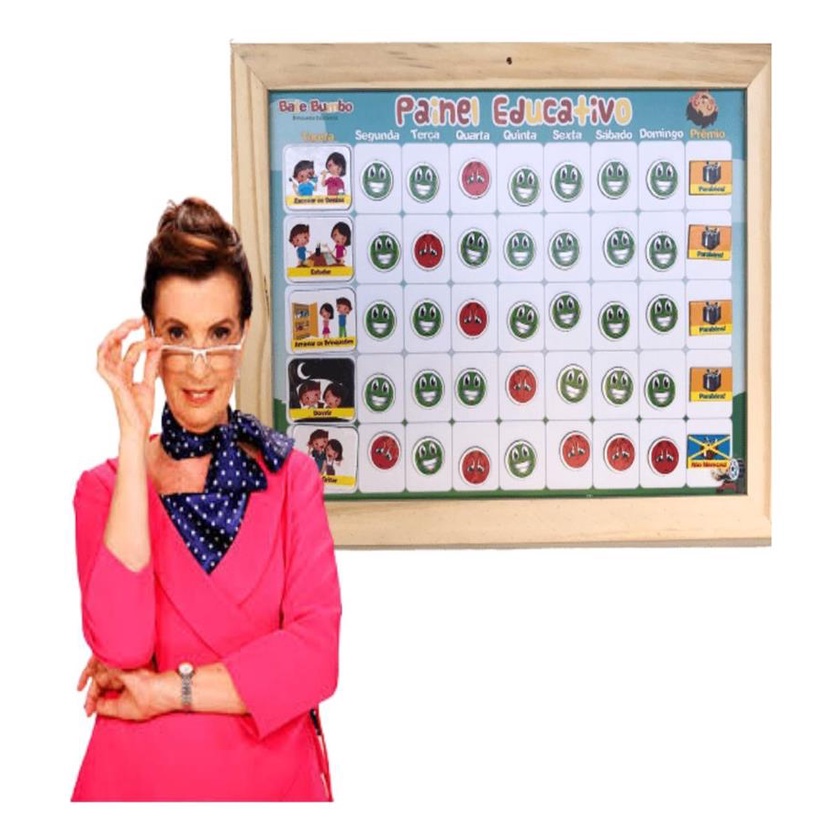 Painel Educativo Magnetico Calendario Rotina Super Nanny Educacao ...