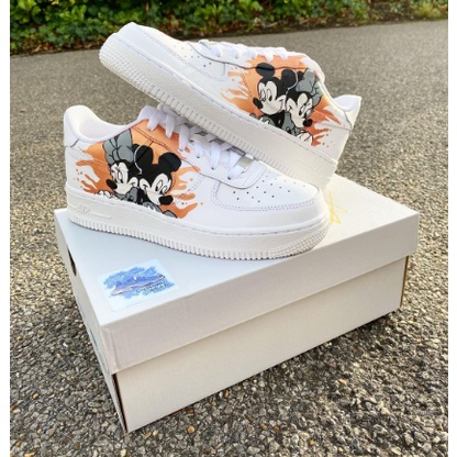 Tênis Nike Air Force Feminino Personalizado Customizado Mickey/Tom ...