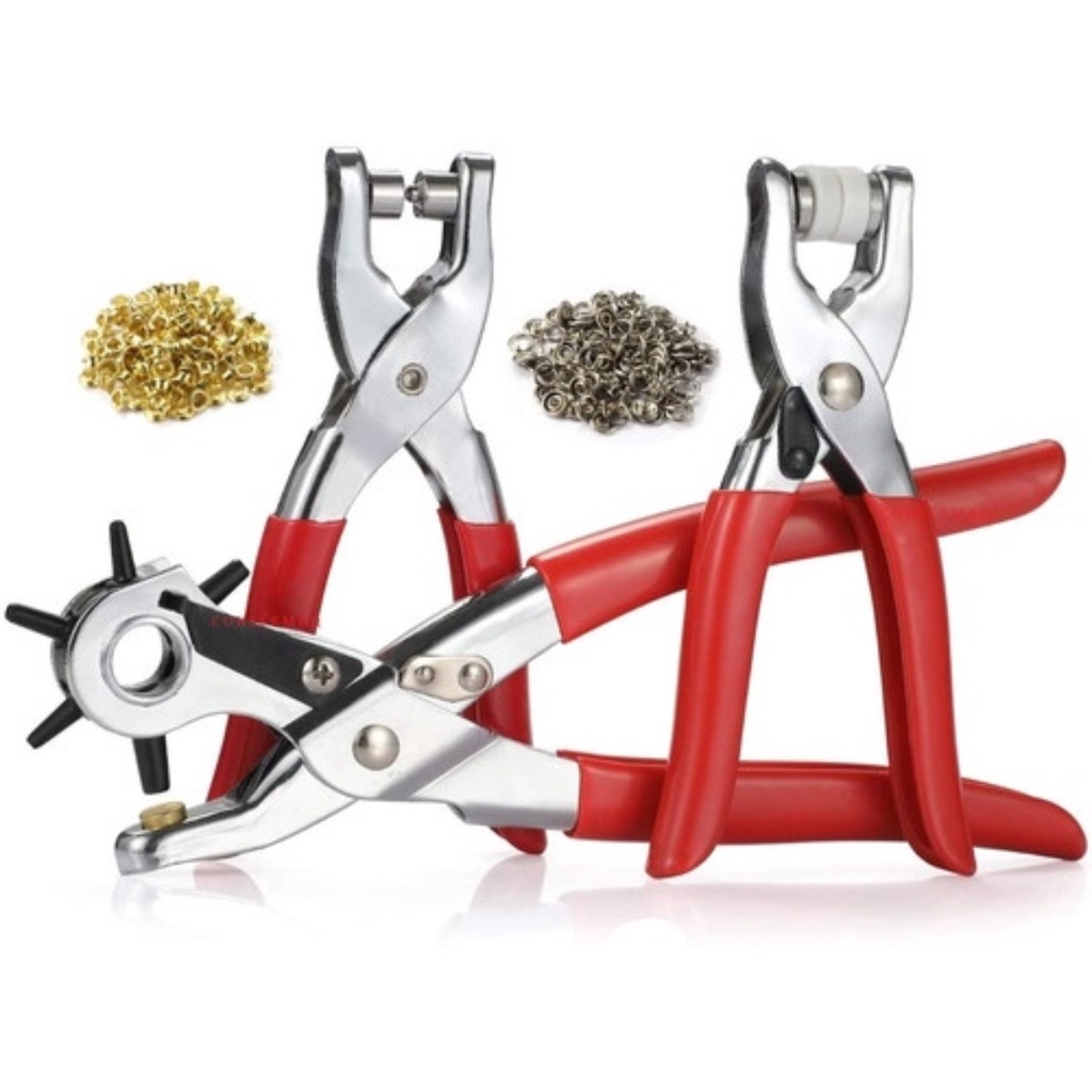 Kit 3 Alicate Furador Pregar Botão Ilhós | Shopee Brasil