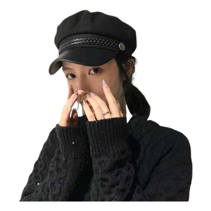 Boina Estilo Francesa Feminina Quepe Couro Frio Inverno | Shopee Brasil