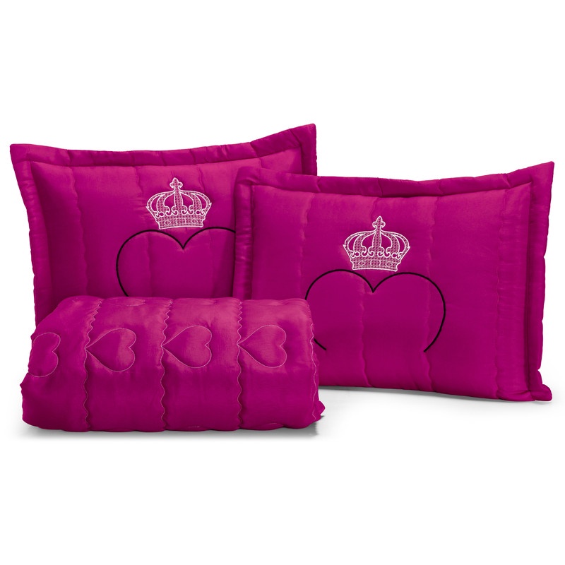 Forro de cama Diana Casal 3 Peças Bordado Cama imperdível | Shopee Brasil