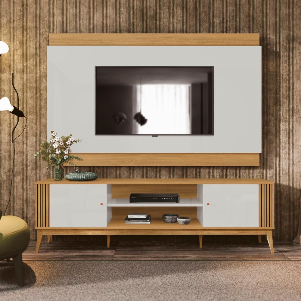 Rack Ripado 2 Portas com Painel para TV até 75 Polegadas Grecia 200cm | Shopee Brasil