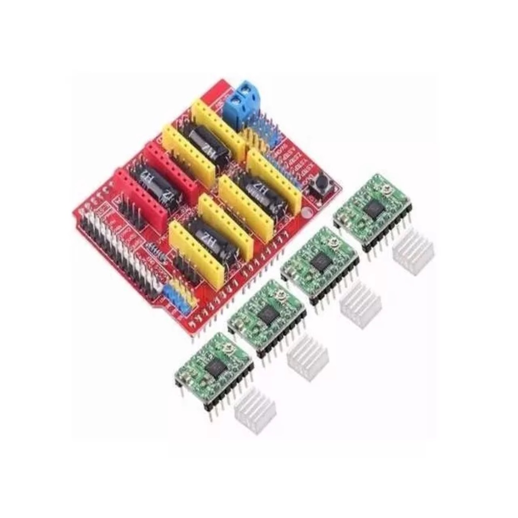 Kit Cnc Shield V3 3d + 4 X Drives A4988 + Arduino Uno Reprap | Shopee ...