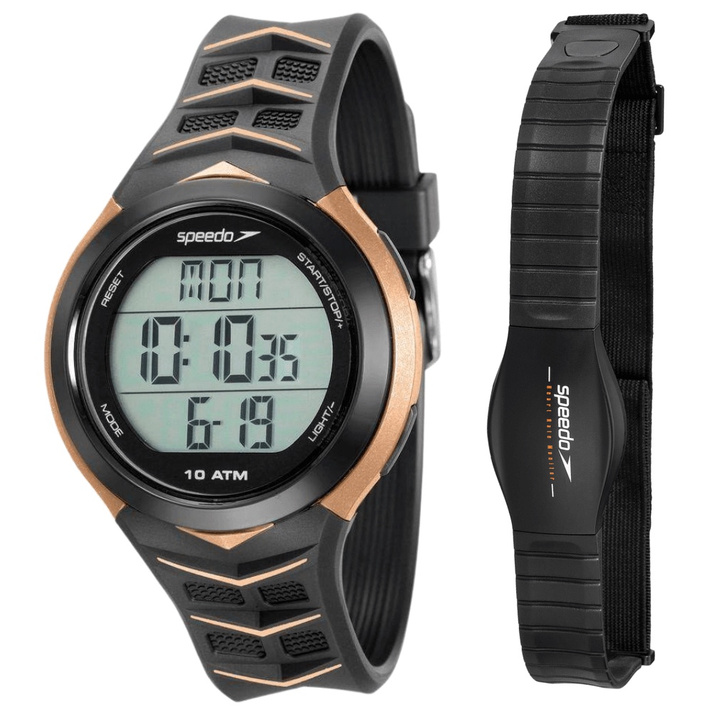 Relogio Digital Speedo Dourado Com Monitor Cardiaco | Shopee Brasil