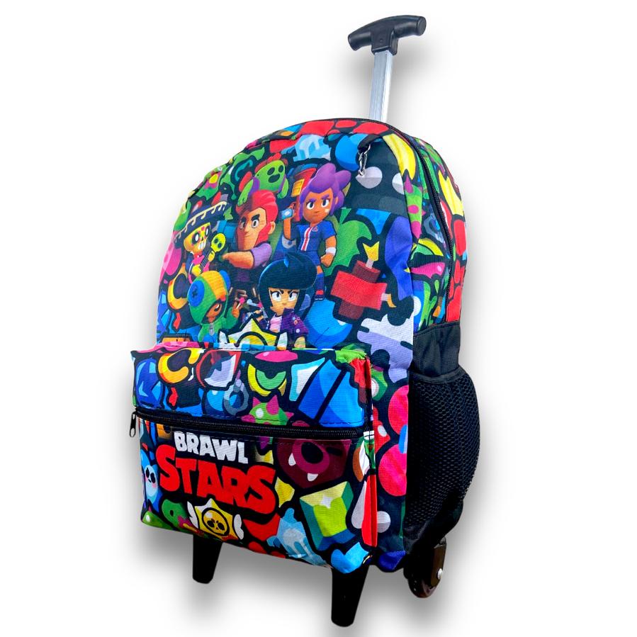 Mochila escolar infantil Com Rodinhas Brawl Stars | Shopee Brasil