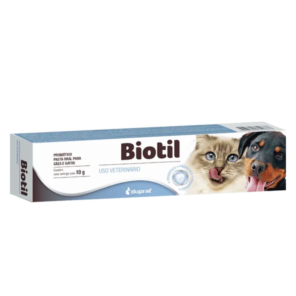 Biotil Suplemento Probiótico Pasta 10g P/ Cães Gatos Duprat | Shopee Brasil