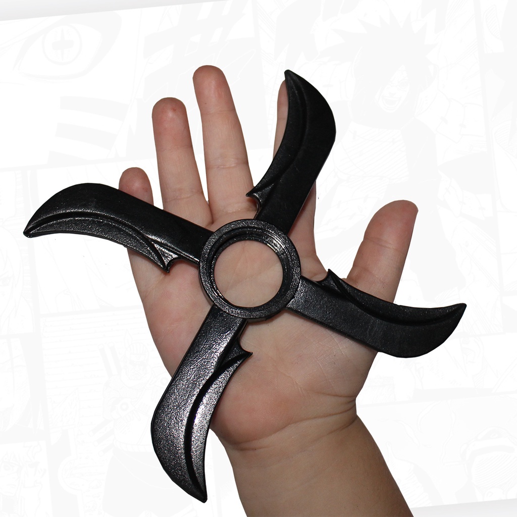 Shuriken do Vento Demoníaco Espiral Quatro Pontas Anime Naruto Cosplay ...