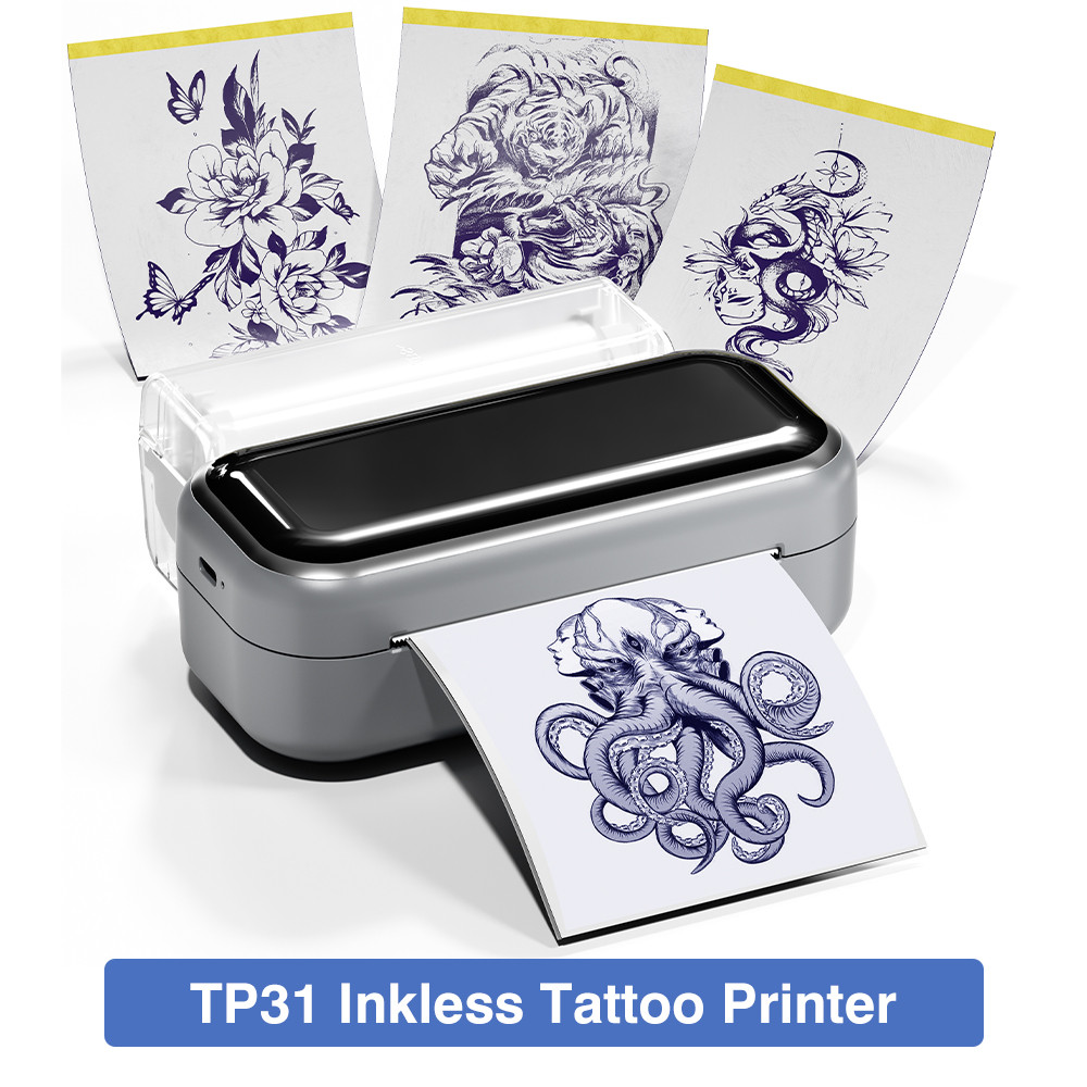 TP31 Impressora De Estêncil De Tatuagem Térmica Com Papel De ...