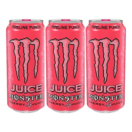 Kit 3 Un Energ tico Monster Sabor Pipeline Punch Lata 473ml Escorrega