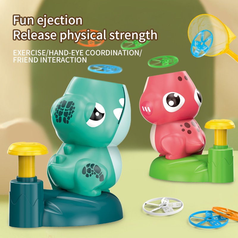 Pires voadores voadores de Dinossauro Frisbee Frog Flying Saucer Toy ...