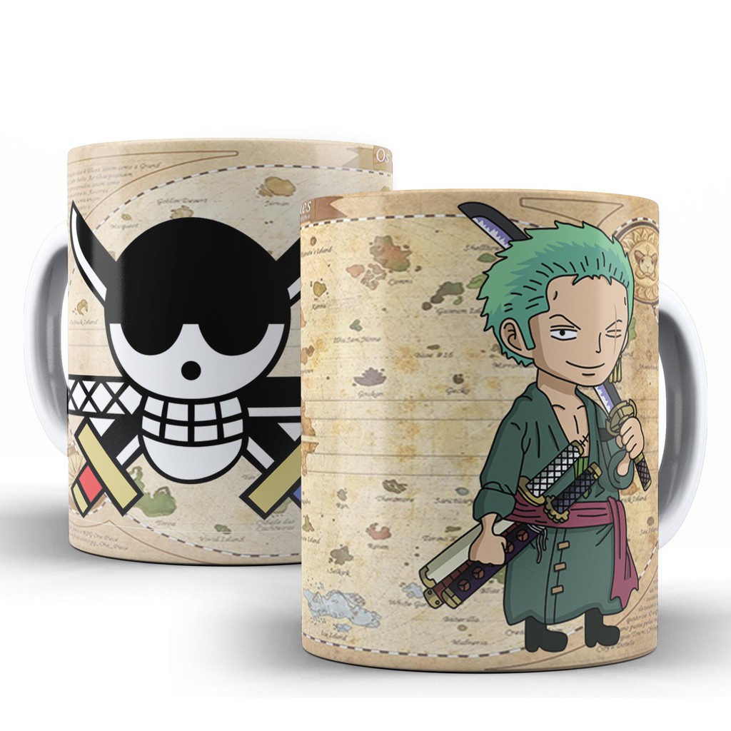 Caneca One Piece Chibi - Mugiwaras - Roronoa Zoro | Shopee Brasil