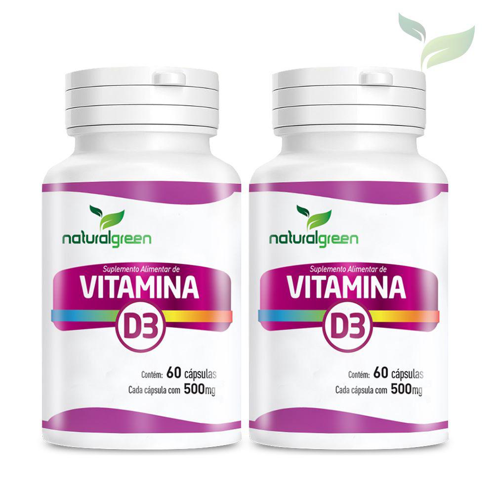 Kit 2 Vitamina D3 100% IDR 120 Cápsulas Original Natural Green | Shopee ...