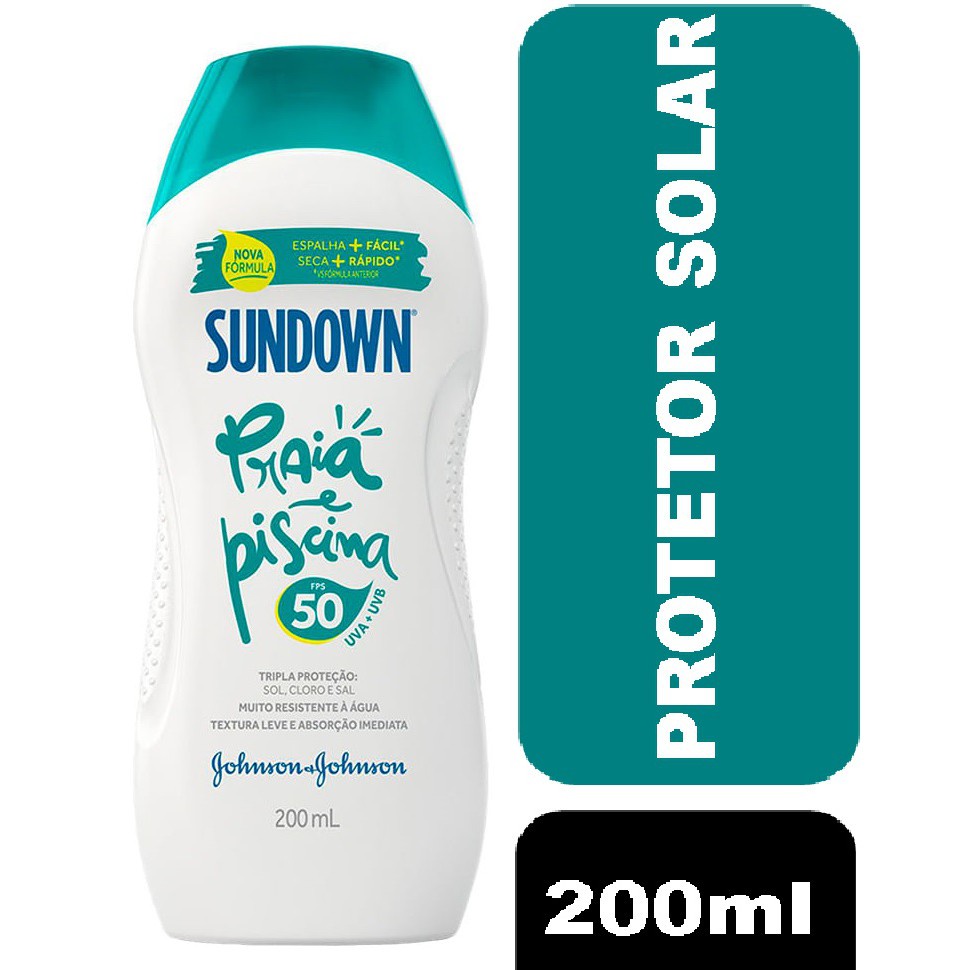 Protetor Solar Sundown Praia e Piscina FPS50 200ml | Shopee Brasil