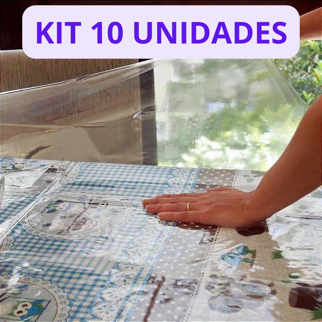 Kit 10 Toalhas Protetor de Plástico para Mesa 210x140cm | Shopee Brasil
