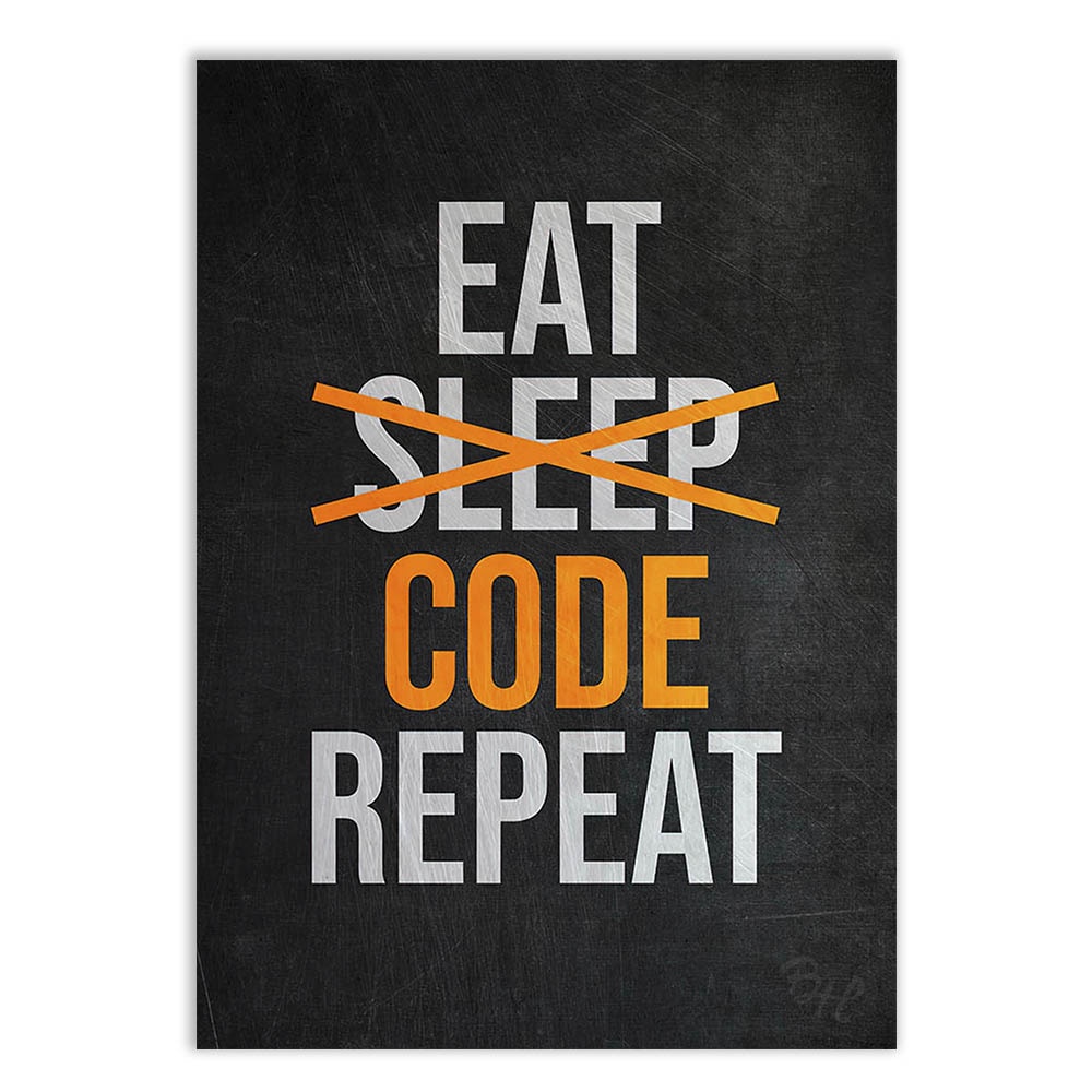 Placa Decorativa Programador Eat Sleep Code Repeat Decoração ...