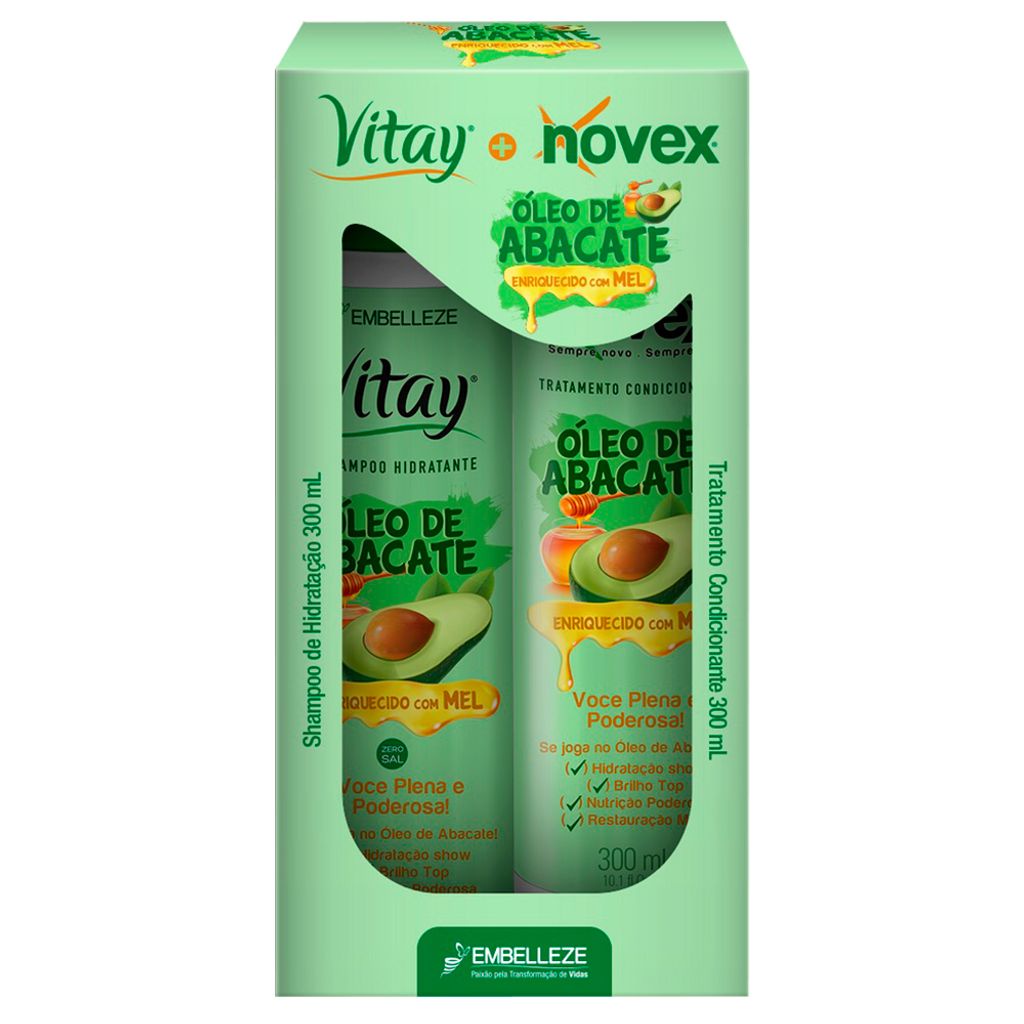Kit Vitay Novex Shampoo + Condicionador Óleo Abacate 300ml | Shopee Brasil
