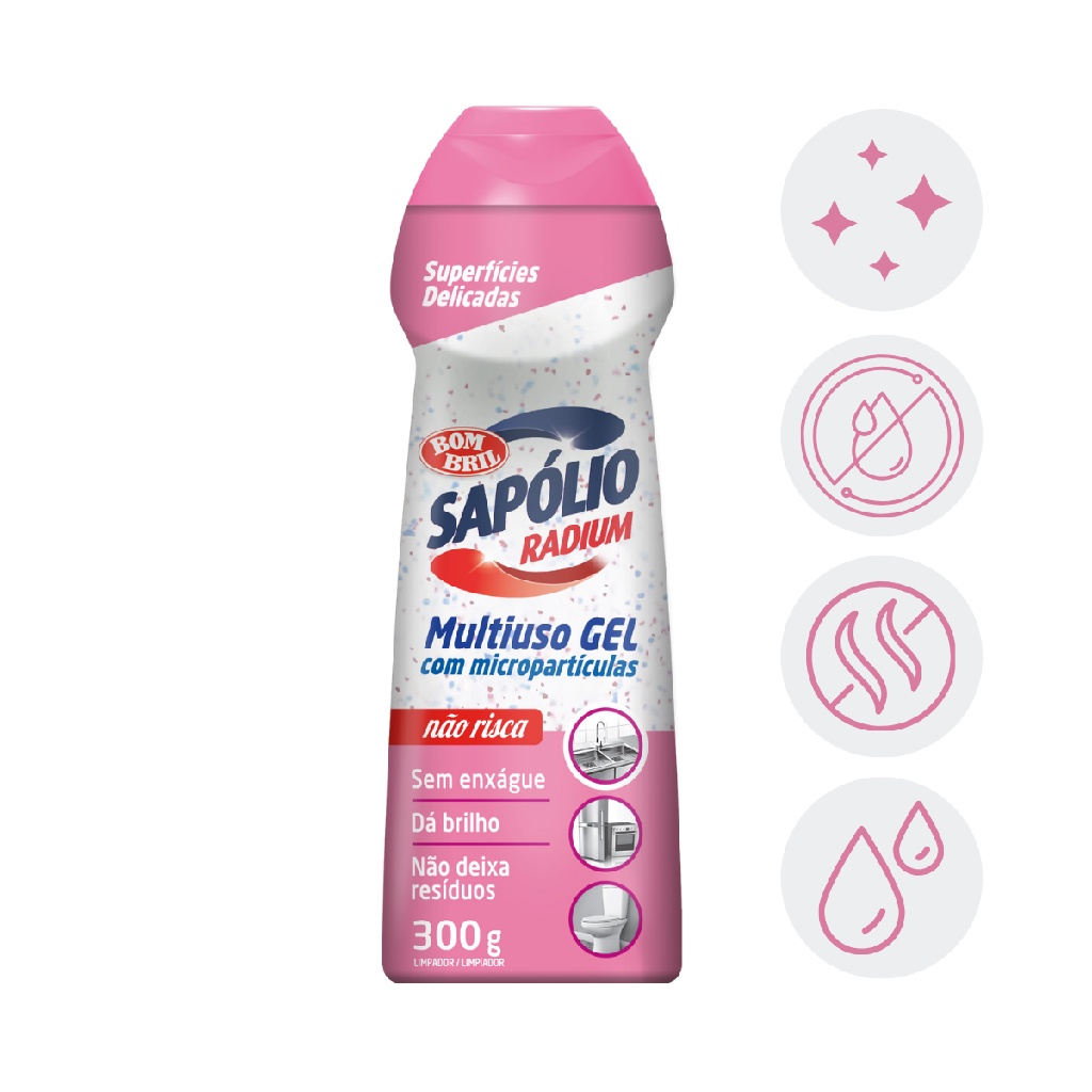 Multiuso Gel Sapolio Radium Superficies Delicadas Bombril | Shopee Brasil