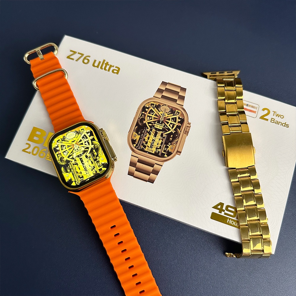 Smartwatch Relógio Smart Watch Ultra 2 Gold Series 9 Z76ultra Bluetooth ...
