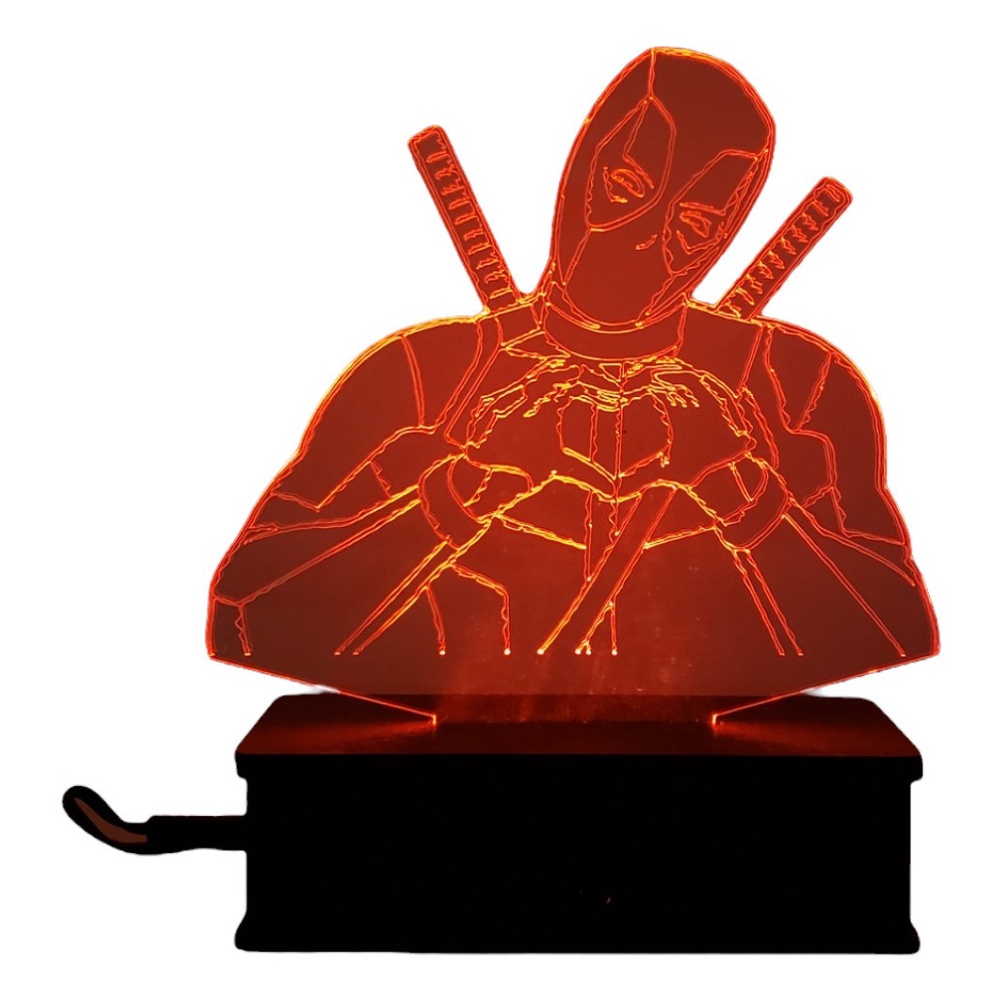 Deadpool, Marvel, Decoração, Luminária Led 16 Cores | Shopee Brasil